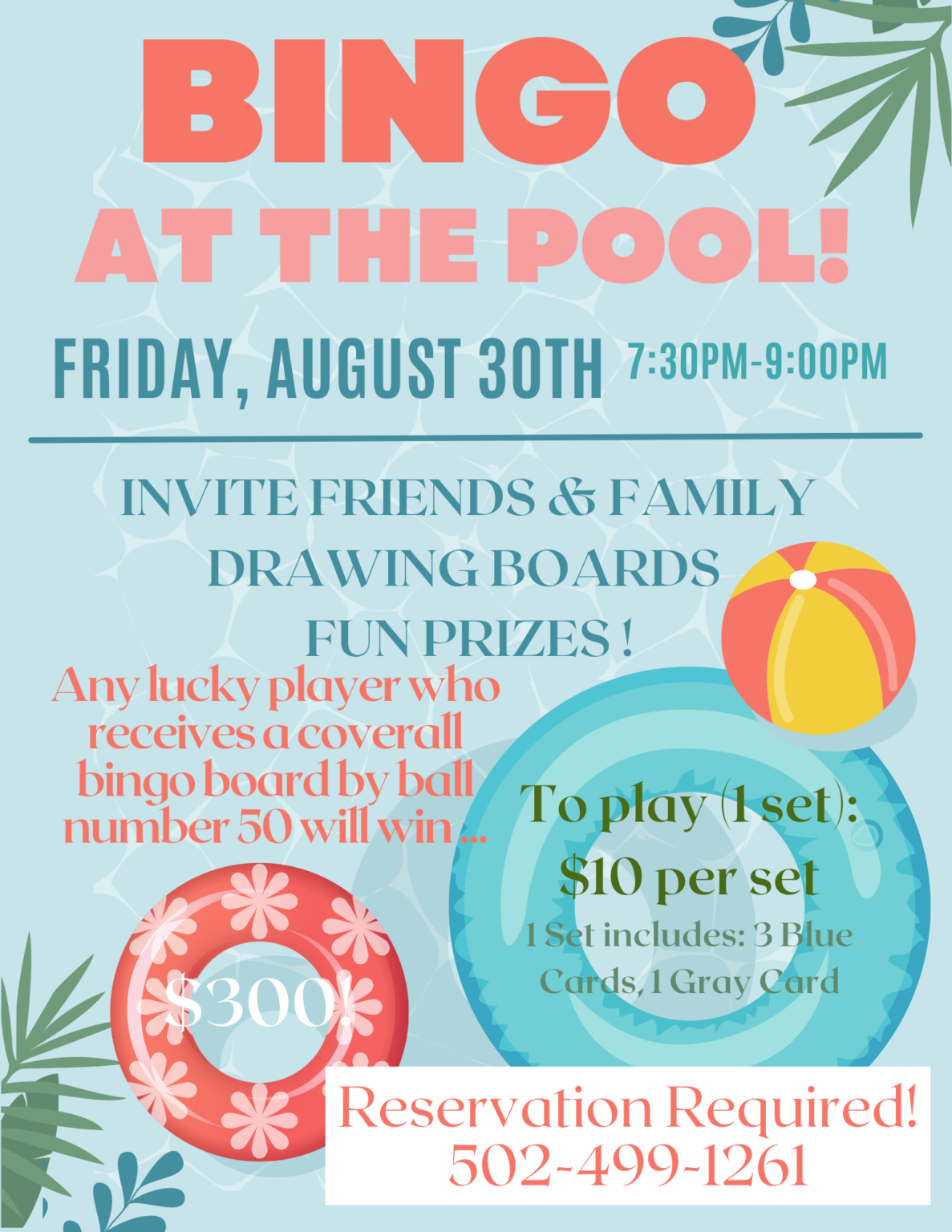 Pool Bingo – Wildwood Country Club